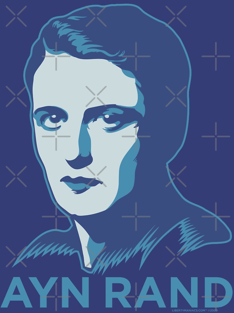 "Ayn Rand" T-shirt for Sale by LibertyManiacs | Redbubble | ayn rand t ...