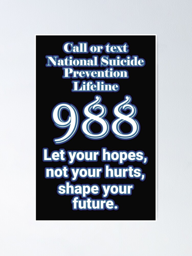 "National Suicide Prevention Lifeline 988 Let your hopes, not your ...