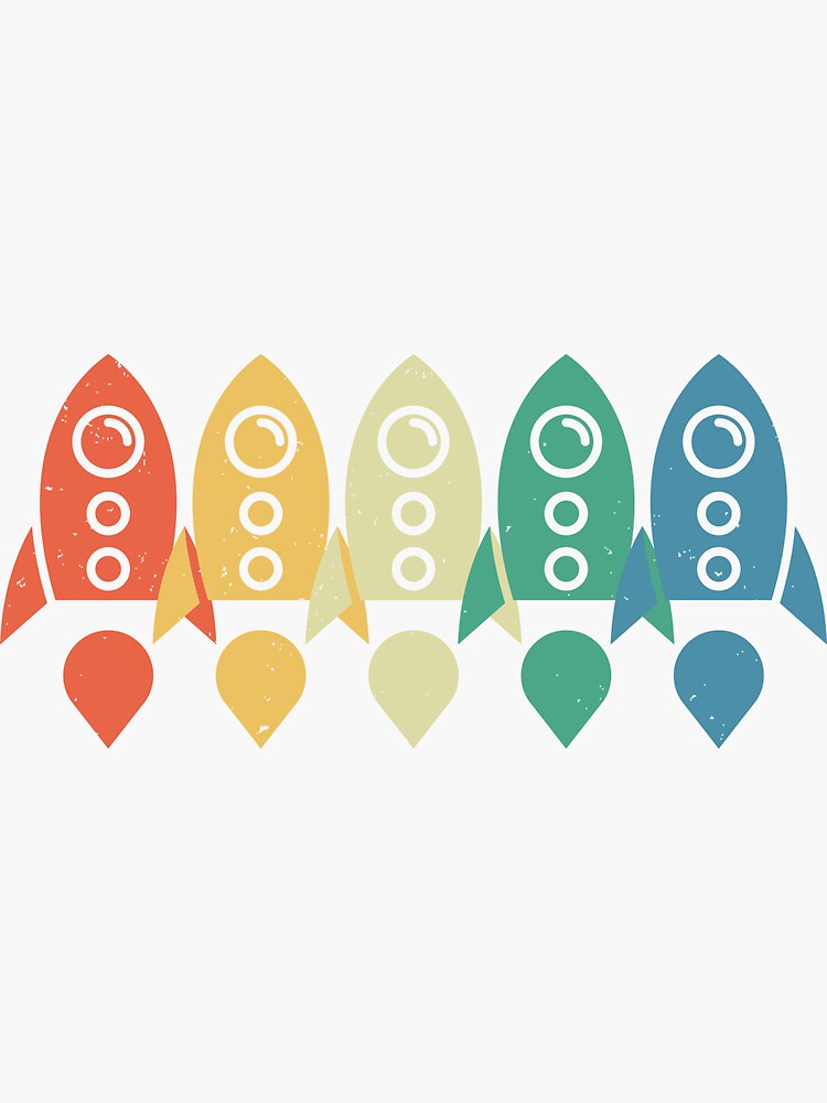 "Rocket Retro Vintage Aesthetic Colorful Aerospace Engineer: Funny ...