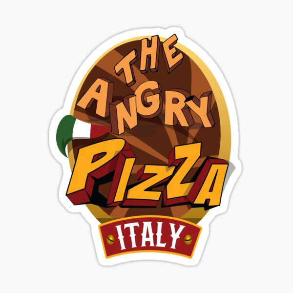 "Angry Pizza Italy I Love Pizza!" Sticker for Sale by ProjectX23 ...