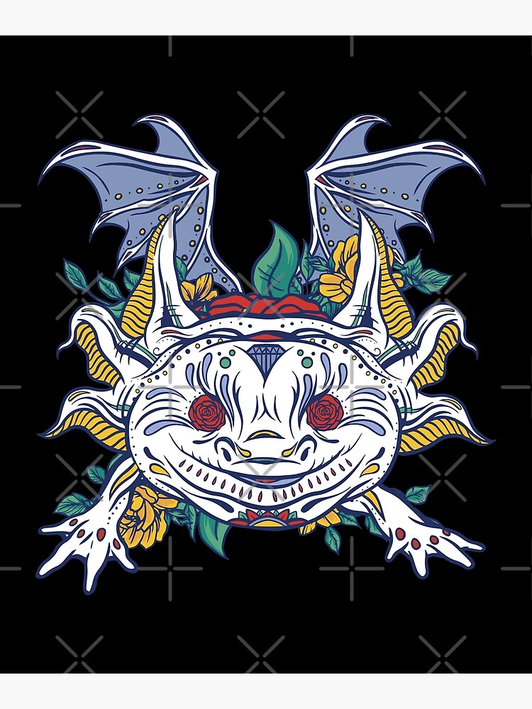 "Axolotl dragon, axolotl tattoo" Art Print for Sale by DerSenat | Redbubble