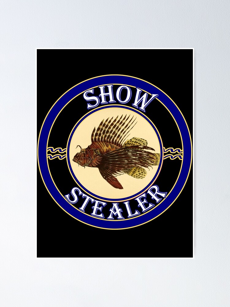 "'Show Stealer' Old Book Lionfish Graphic - Funny Quotes Designs for T ...