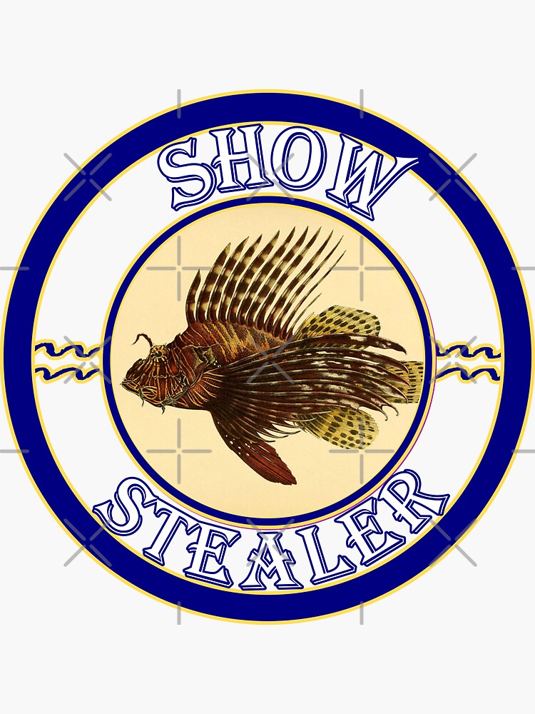 "'Show Stealer' Old Book Lionfish Graphic - Funny Quotes Designs for T ...