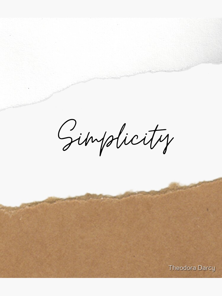 "Simplicity" Sticker for Sale by Mpuppy-House | Redbubble