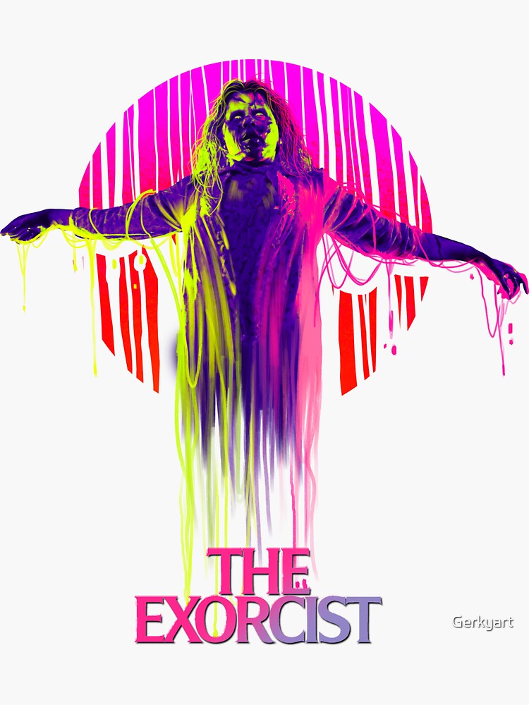 "The Exorcist Neon" Sticker for Sale by Gerkyart | Redbubble