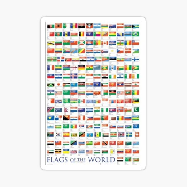 "Flags Of The World" Sticker for Sale by simonelsim | Redbubble
