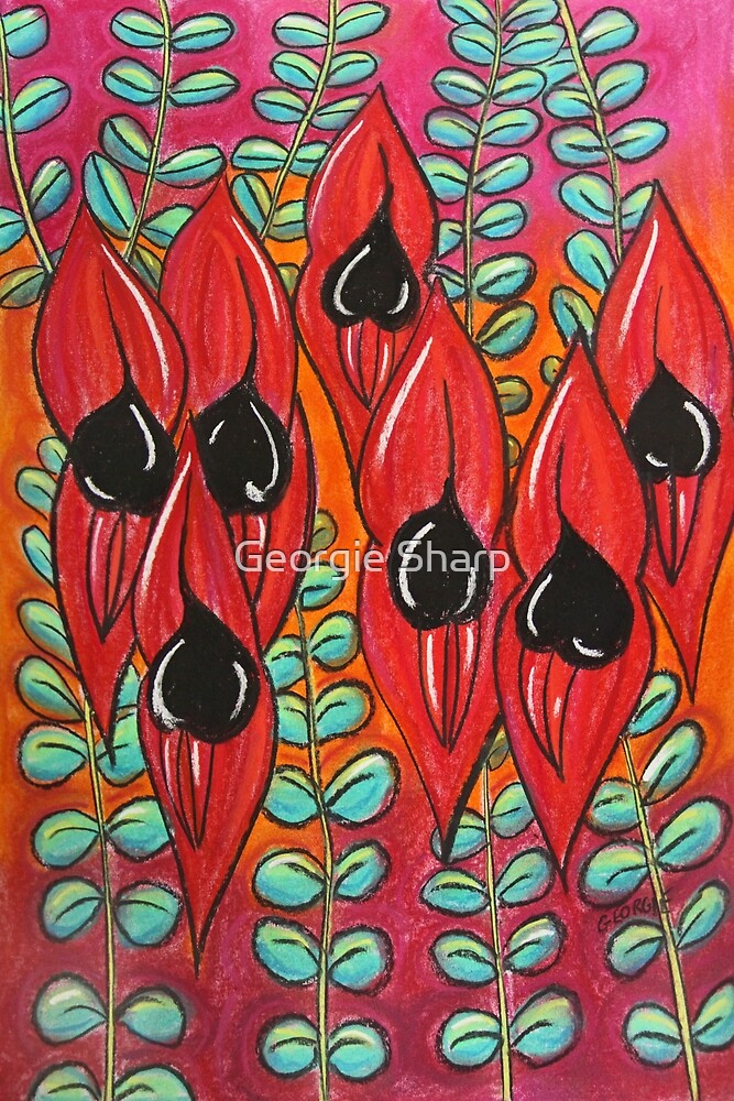 "Pastels - Sturt Pea Garden" by Georgie Sharp | Redbubble