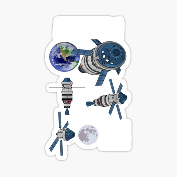 "Artemis 1 Orion Spacecraft Moon Exploration Mission" Sticker for Sale ...