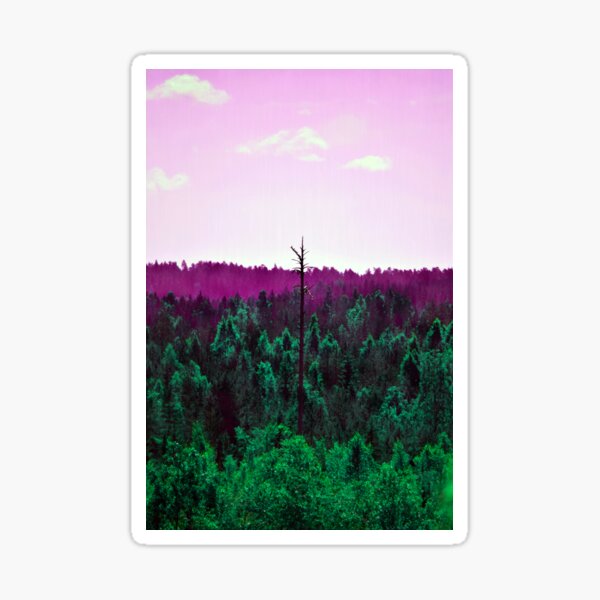 "Purple forest and dead tree" Sticker for Sale by carolmaia | Redbubble