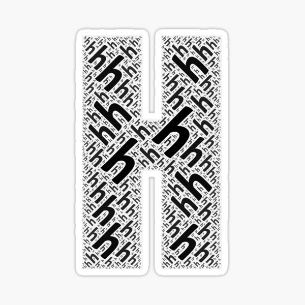 Letter H Word Text Art Typography Sticker For Sale By TextOnlySTORE Letter H Word Text Art Typography Sticker For Sale By TextOnlySTORE