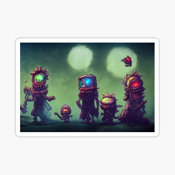 "Pixel Monsters" Sticker for Sale by Foodcolored | Redbubble
