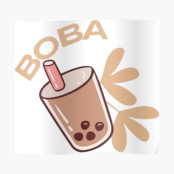 "Boba tea" Poster for Sale by beefami | Redbubble