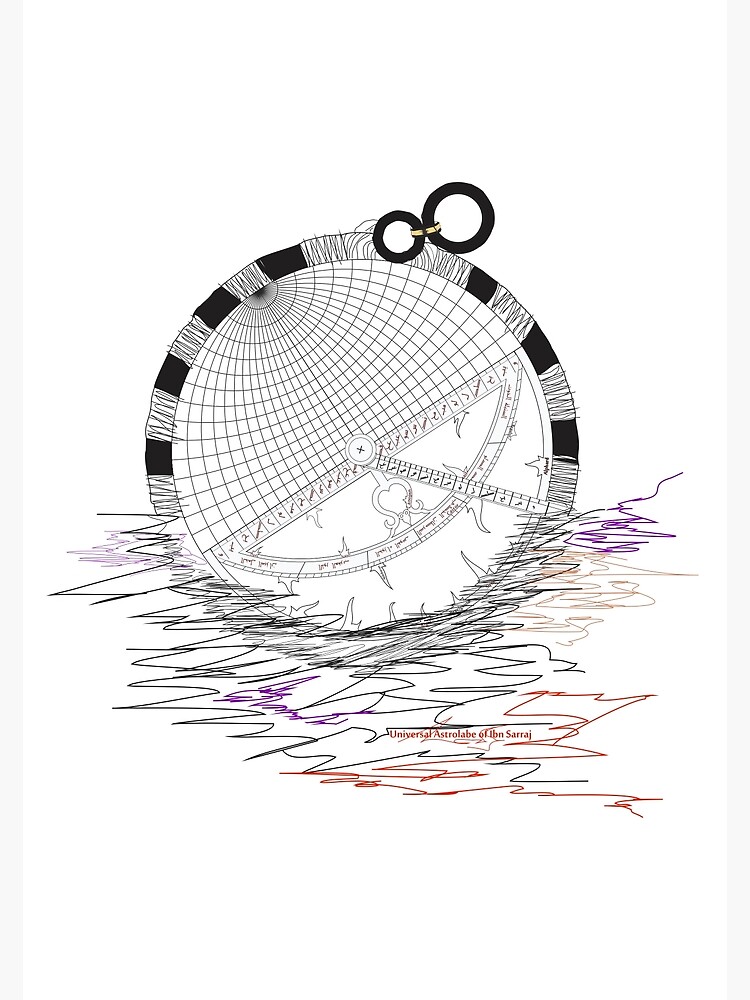 "Universal Astrolabe of Ibn Sarraj in Line Art" Photographic Print for ...