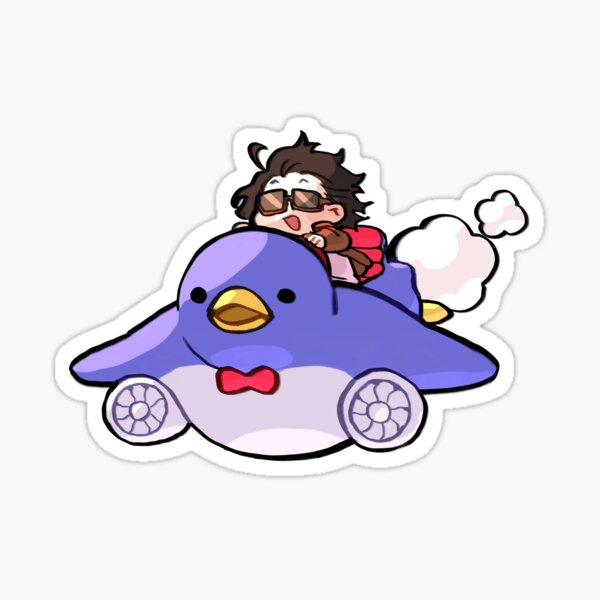 "Flying Penguin!!" Sticker for Sale by catakoyaki | Redbubble