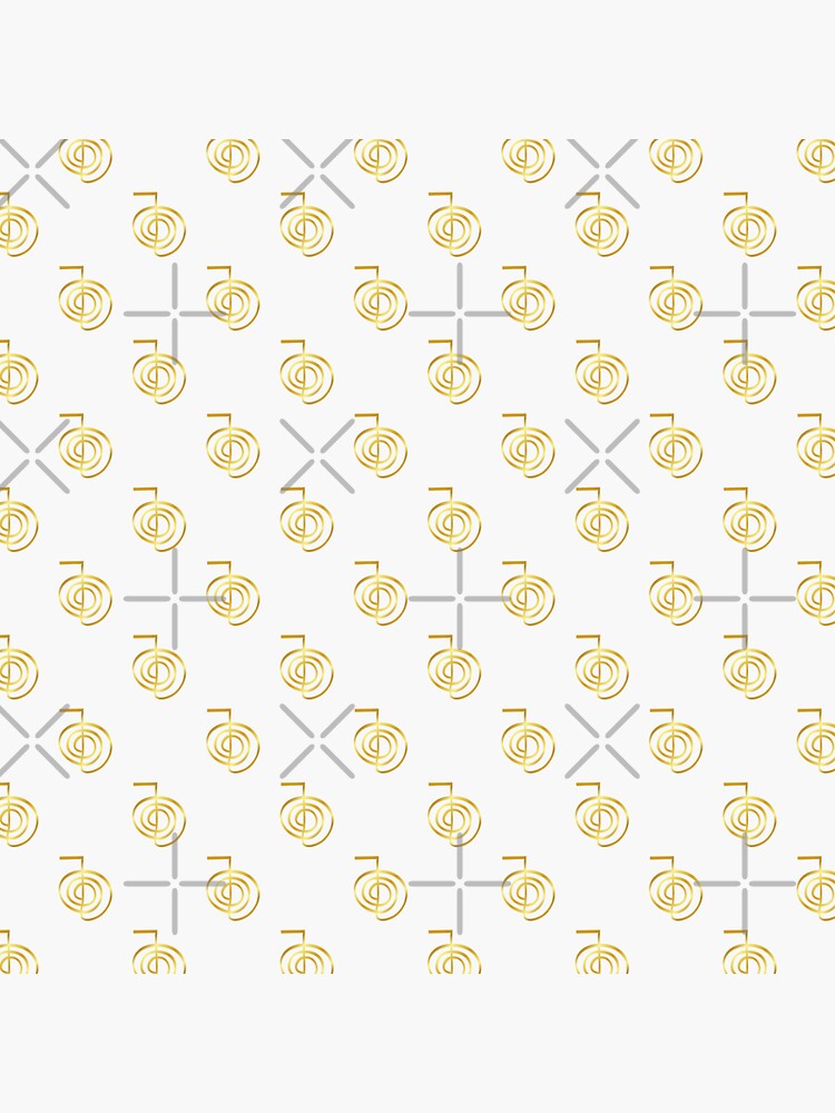 "Gold Cho Ku Rei Pattern - Reiki" Sticker for Sale by modymada | Redbubble