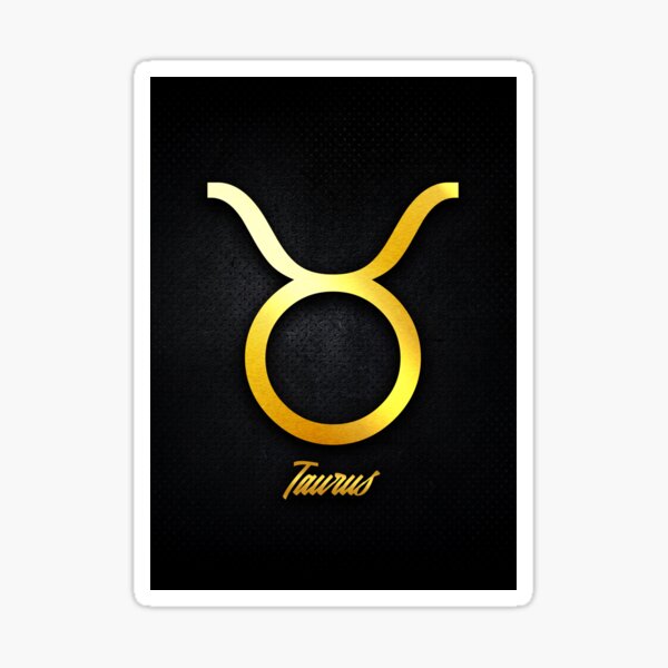 "Taurus Gold Zodiac Sign" Sticker for Sale by RichardSmartt | Redbubble