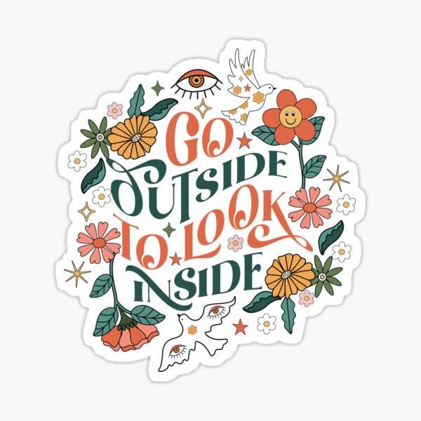 "Go outside" Sticker for Sale by Mira Fertin | Redbubble