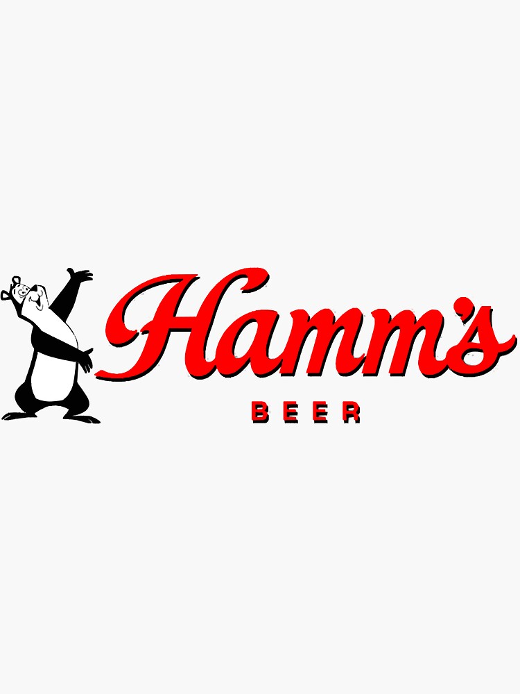 "Hamm's Beer Bear Ta-Da!" Sticker for Sale by DianeRushings | Redbubble