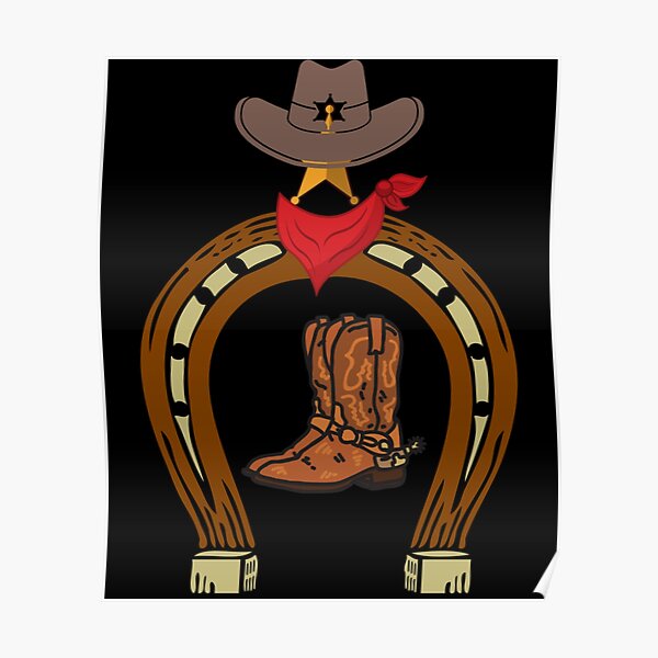 "Cowboy Boots (1)" Poster for Sale by KellyJorda | Redbubble