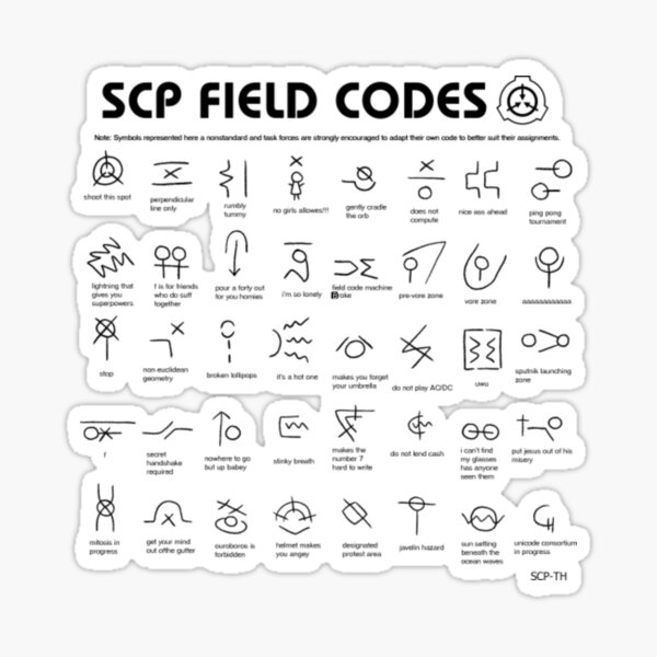 "SCP CODE " Sticker for Sale by PaulineDaigle | Redbubble