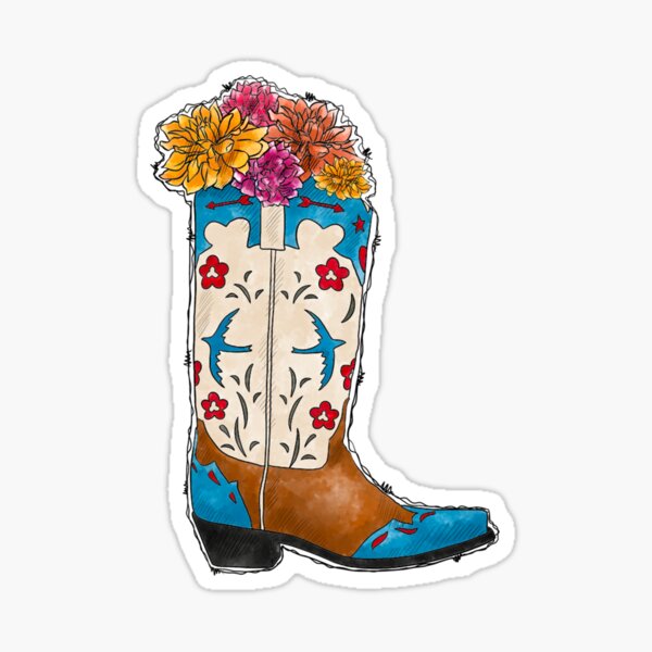 "Cowboy Boots " Sticker for Sale by KellyJorda | Redbubble