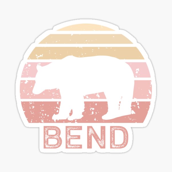 "Bend Retro Bear" Sticker for Sale by esskay | Redbubble