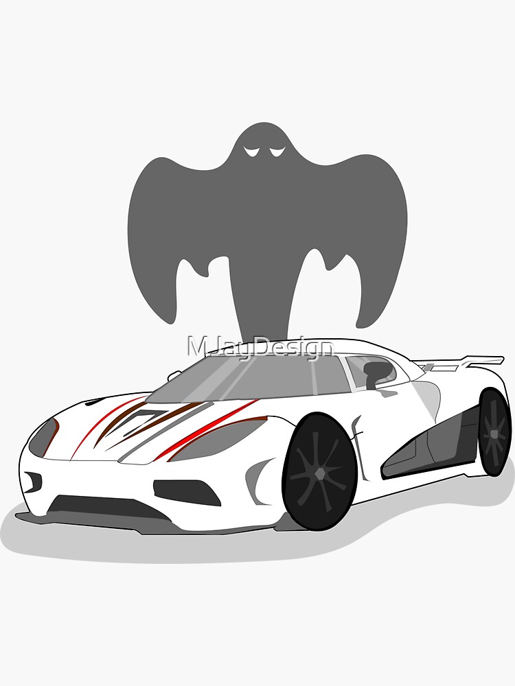 "koenigsegg ghost" Sticker for Sale by MJayDesign | Redbubble