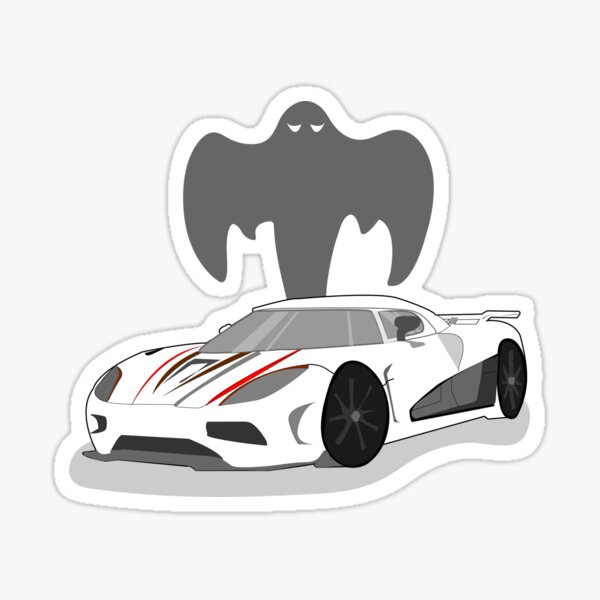 "koenigsegg ghost" Sticker for Sale by MJayDesign | Redbubble