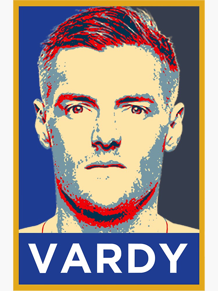 "Jamie Vardy Portrait Artwork" Sticker for Sale by PerryAltman | Redbubble