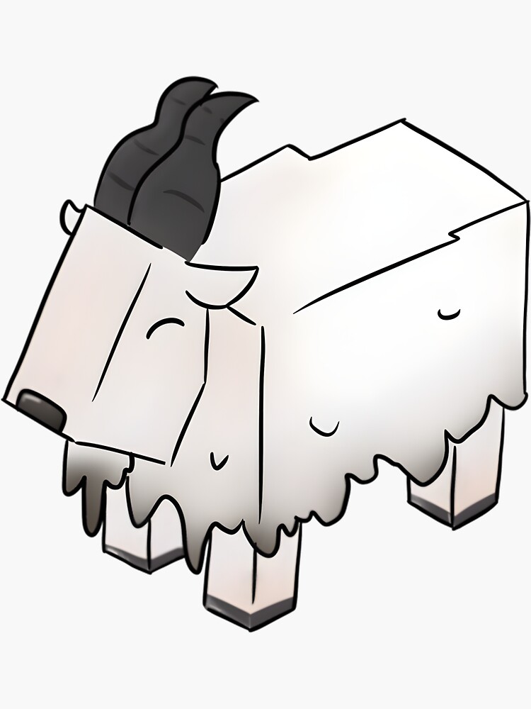 "Minecraft Goat Classic " Sticker for Sale by zigatascob | Redbubble