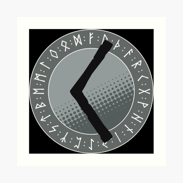 "Viking Runes and Runic Symbols - Kenaz (Fire)" Art Print for Sale by ...