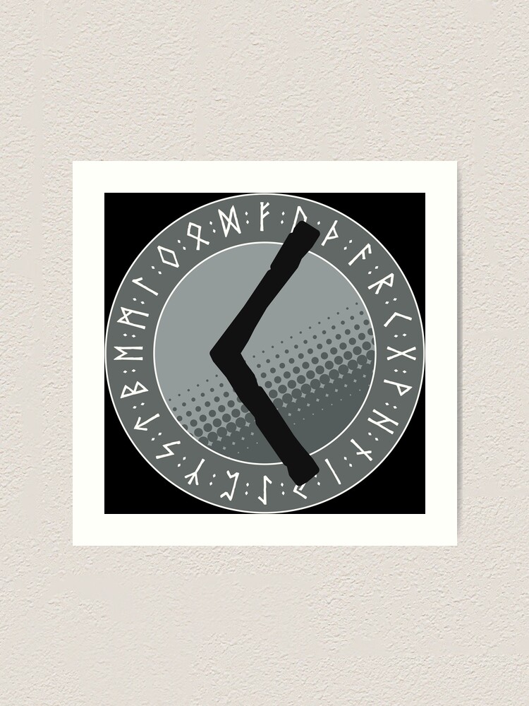 "Viking Runes and Runic Symbols - Kenaz (Fire)" Art Print for Sale by ...