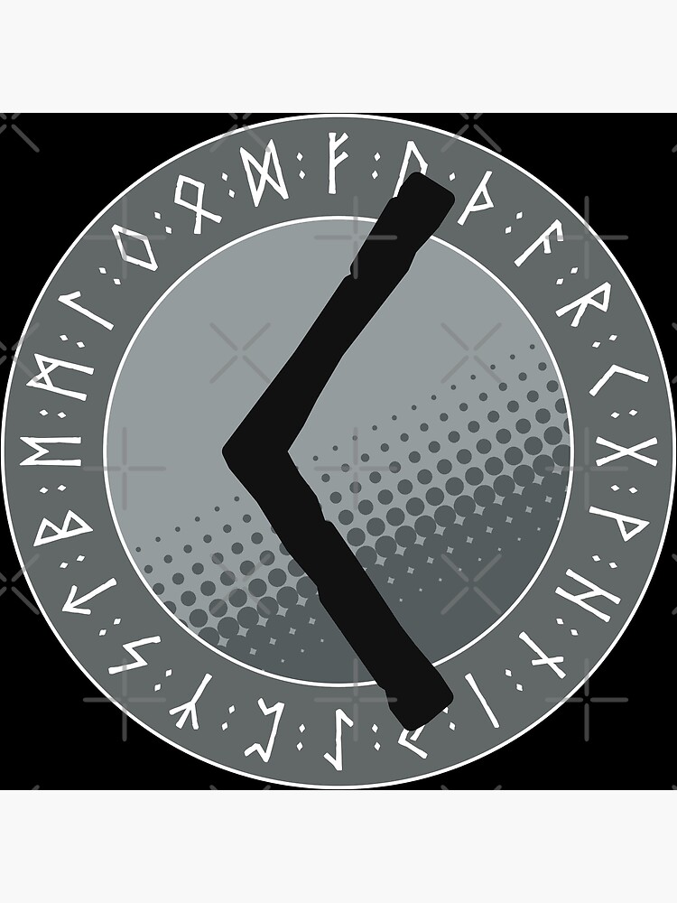 "Viking Runes and Runic Symbols - Kenaz (Fire)" Photographic Print for ...