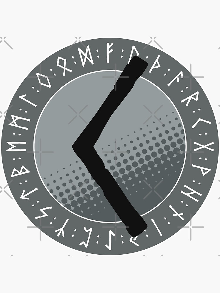"Viking Runes and Runic Symbols - Kenaz (Fire)" Sticker for Sale by ...