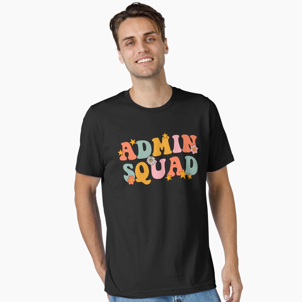 "Admin Squad Groovy For Admin Assistant or Secretary" Sticker for Sale ...