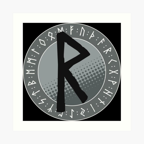 "Viking Runes and Runic Symbols - Raidho (Journey)" Art Print for Sale ...