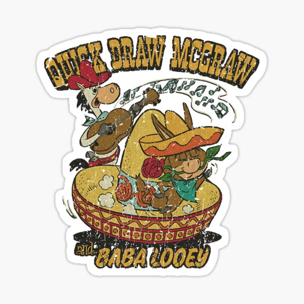 "Quick Draw McGraw & Baba Looey" Sticker for Sale by Rebecale46 | Redbubble