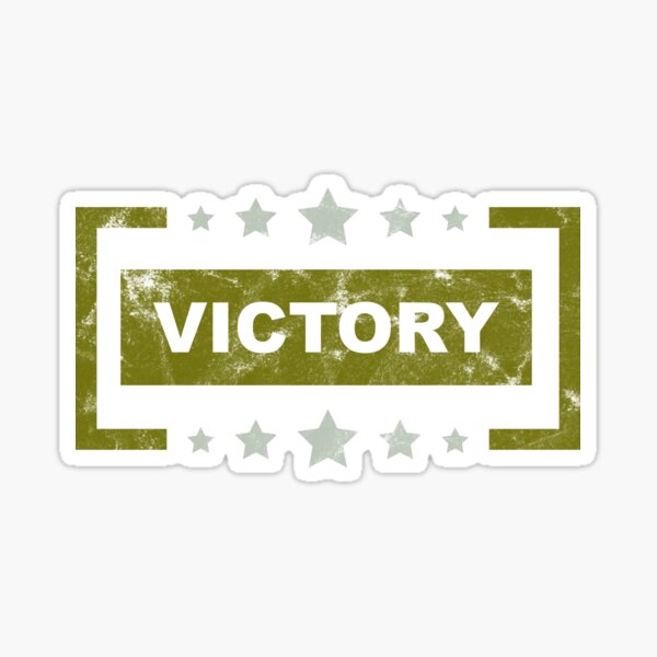 "Victory with Stars Design" Sticker for Sale by GraffitiJoe | Redbubble