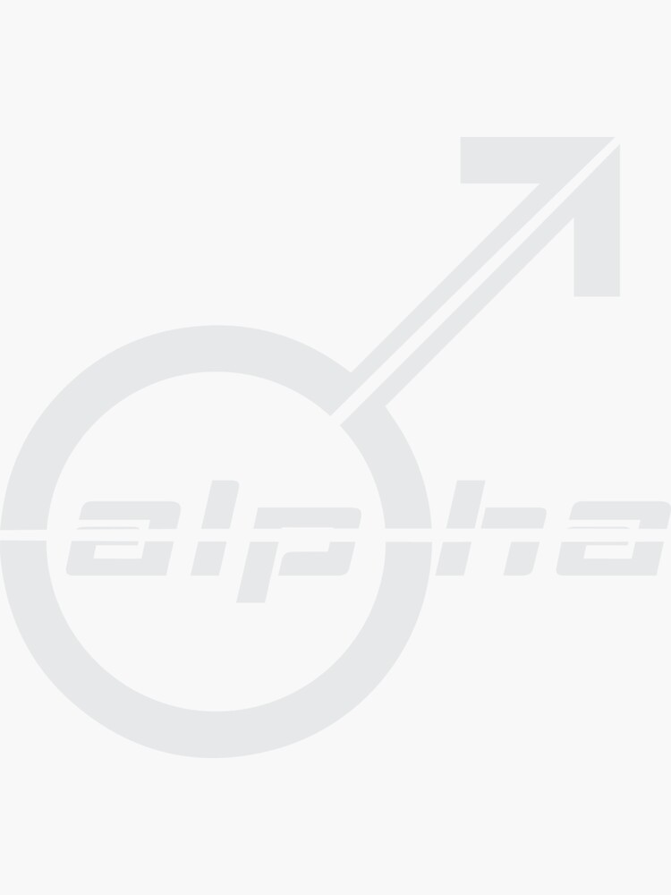 "Alpha male symbol grey" Sticker for Sale by SHREDDEDESIGNS | Redbubble