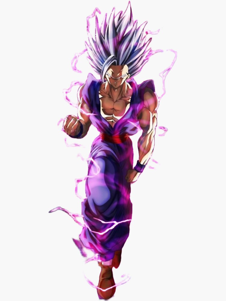 "Gohan beast final form " Sticker for Sale by redratFASHION | Redbubble
