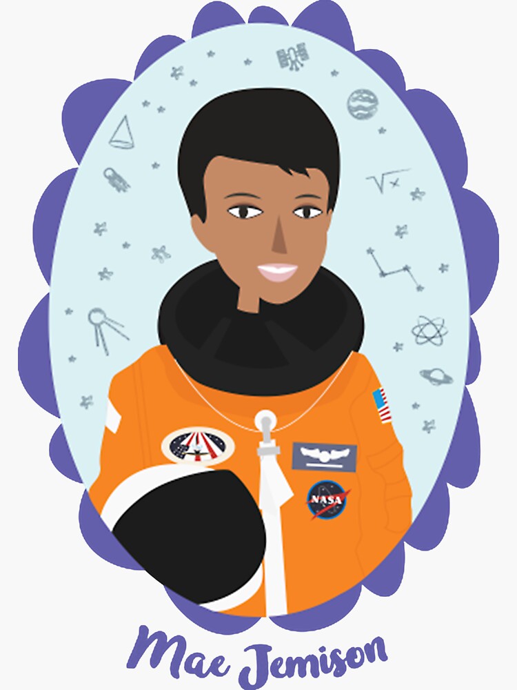 "Women of Science Mae Jemison " Sticker for Sale by Rebecale46 | Redbubble