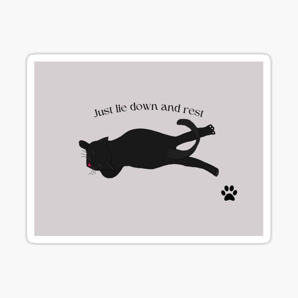 "Lie and rest lilac" Sticker for Sale by MonkeyAndDonkey | Redbubble
