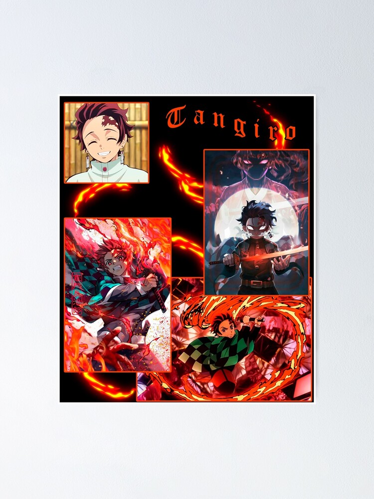 "Kimetsu no Yaiba Tanjiro Fire dance Demon slayer Demon killer" Poster ...