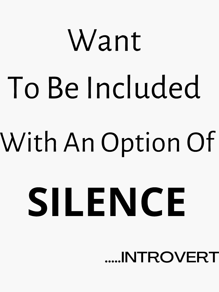 "Funny Introvert Quote" Sticker for Sale by LetzriZe | Redbubble