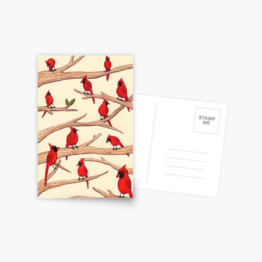 "Cardinals" Postcard for Sale by SophieCorrigan | Redbubble