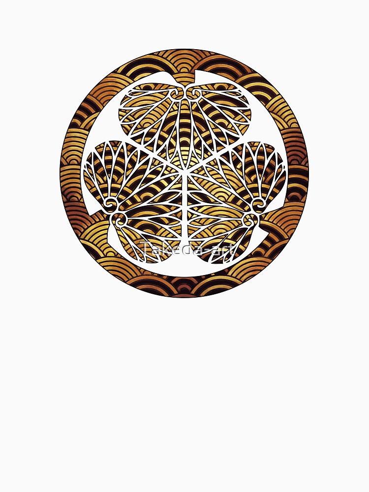 "Tokugawa Samurai Kamon Mitsuba Aoi" T-shirt for Sale by Takeda-art | Redbubble | tokugawa t ...