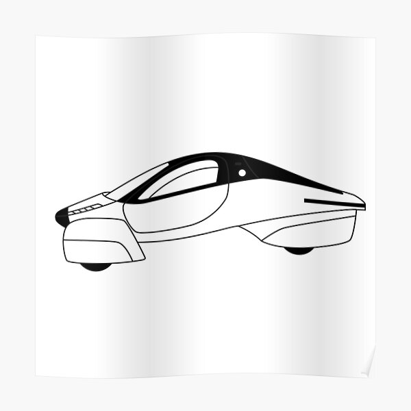 "Aptera EV Solar Car Black" Poster for Sale by bubart | Redbubble