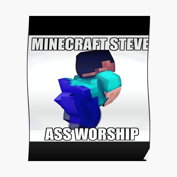 "Minecraft Steve Meme Classic " Poster for Sale by godreyimmzzg | Redbubble