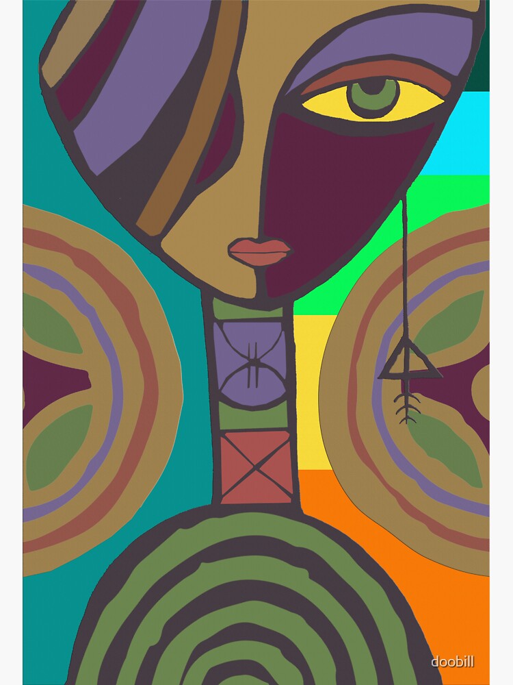 "African Art psychedelic " Sticker for Sale by doobill | Redbubble
