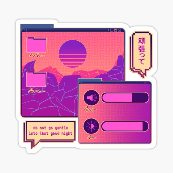 "vaporwave retro chat box windows" Sticker for Sale by ash-in-the-box ...
